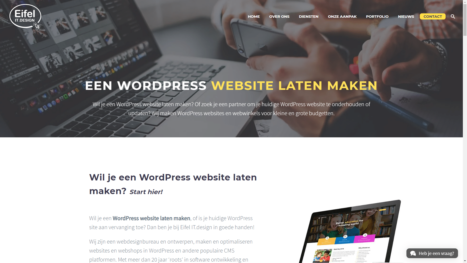 Wil je een WordPress website laten maken? Vanaf EUR 950,-